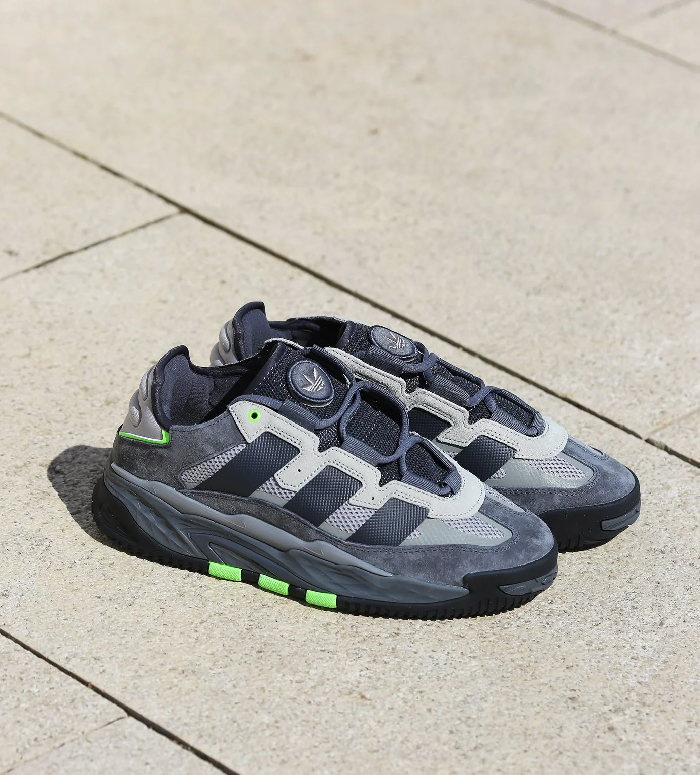 Кроссовки Adidas NiteBall Grey-Neon купить в Краснодаре