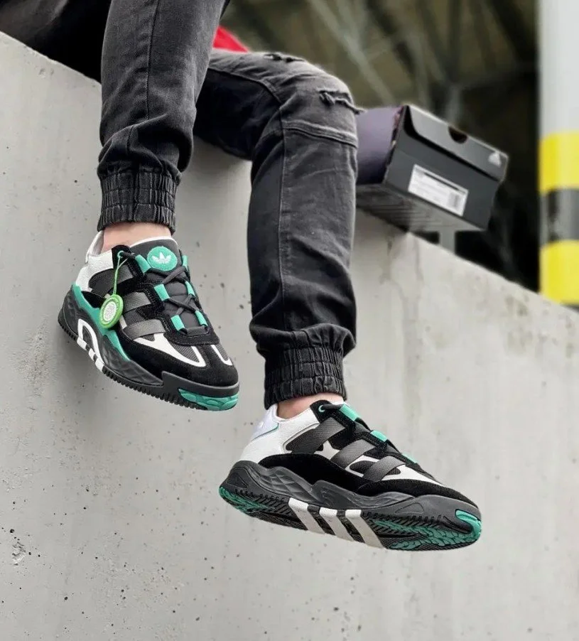 Кроссовки Adidas NiteBall Core Black-Green купить в Краснодаре