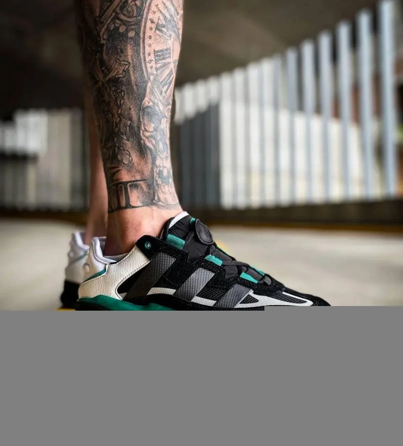 Кроссовки Adidas NiteBall Core Black-Green купить в Краснодаре