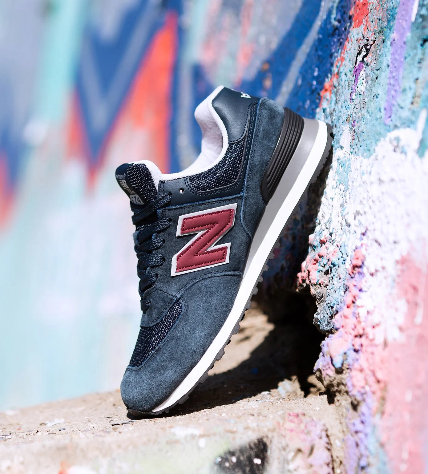 Кроссовки New Balance 574 Steel Blue Red купить в Краснодаре