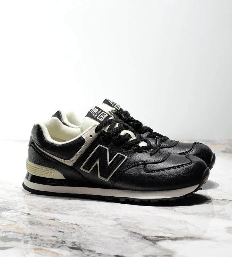 Кроссовки New Balance 574 Classic Leather Black купить в Краснодаре