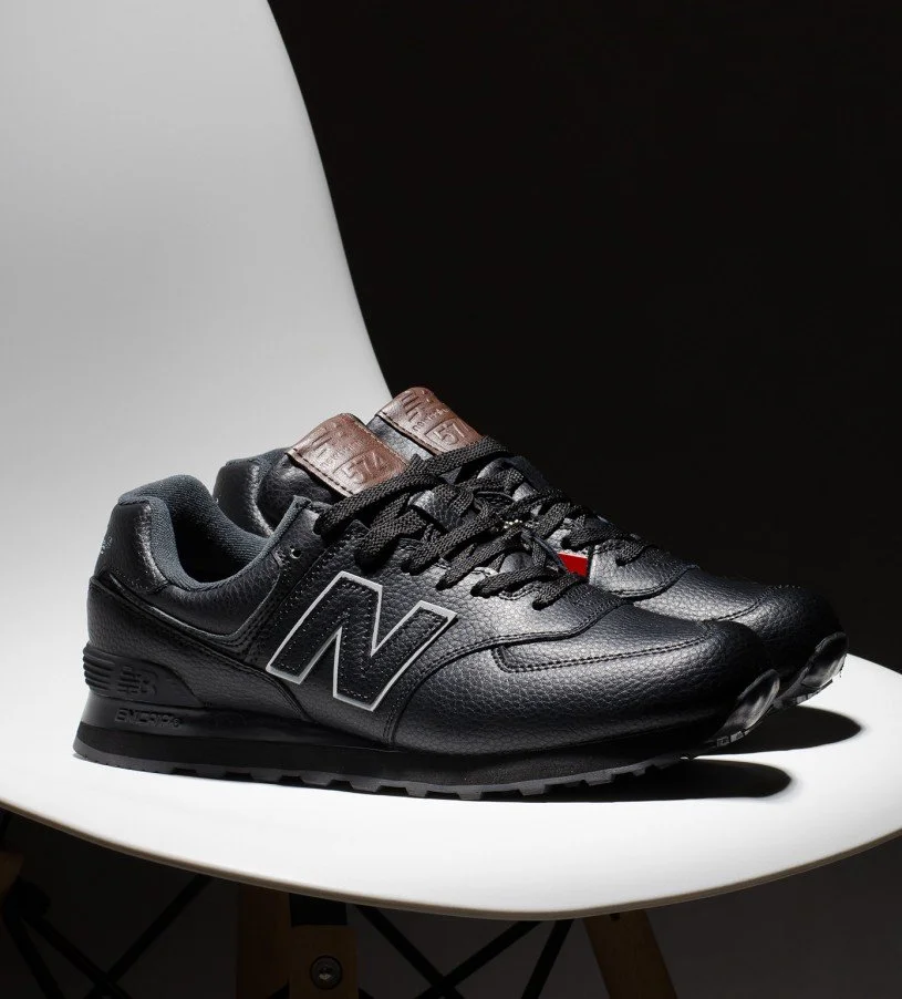 Кроссовки New Balance 574 Leather Brown-Black купить в Краснодаре